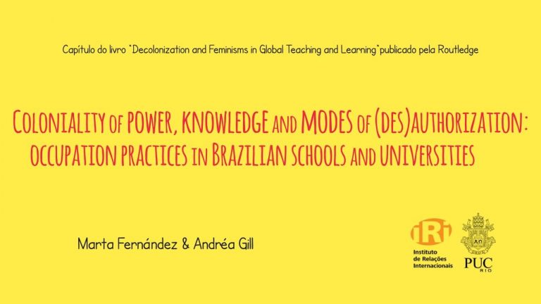 Coloniality of power, knowledge and modes of (des)authorization ...