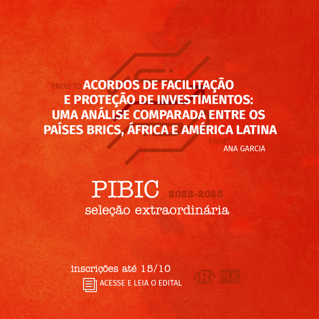 Iniciação Científica (PIBIC/ FAPERJ): Seleção Extraordinária – IRI ...
