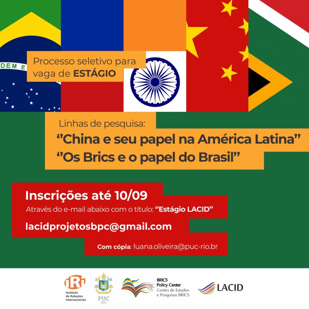 Processo seletivo para estágio no LACID do BRICS Policy Center/IRI PUC ...